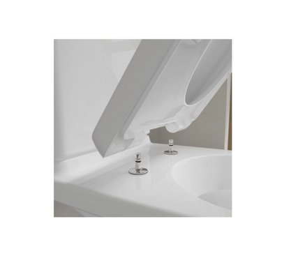 Тоалетна седалка с капак Villeroy & Boch 9M38S101 O.Novo тоалетна ...