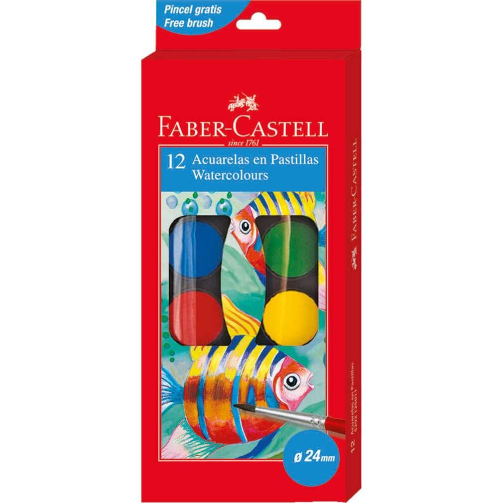 Акварелни бои 12 цвята или Флумастери 24 цвята Faber Castell | Kaufland ...