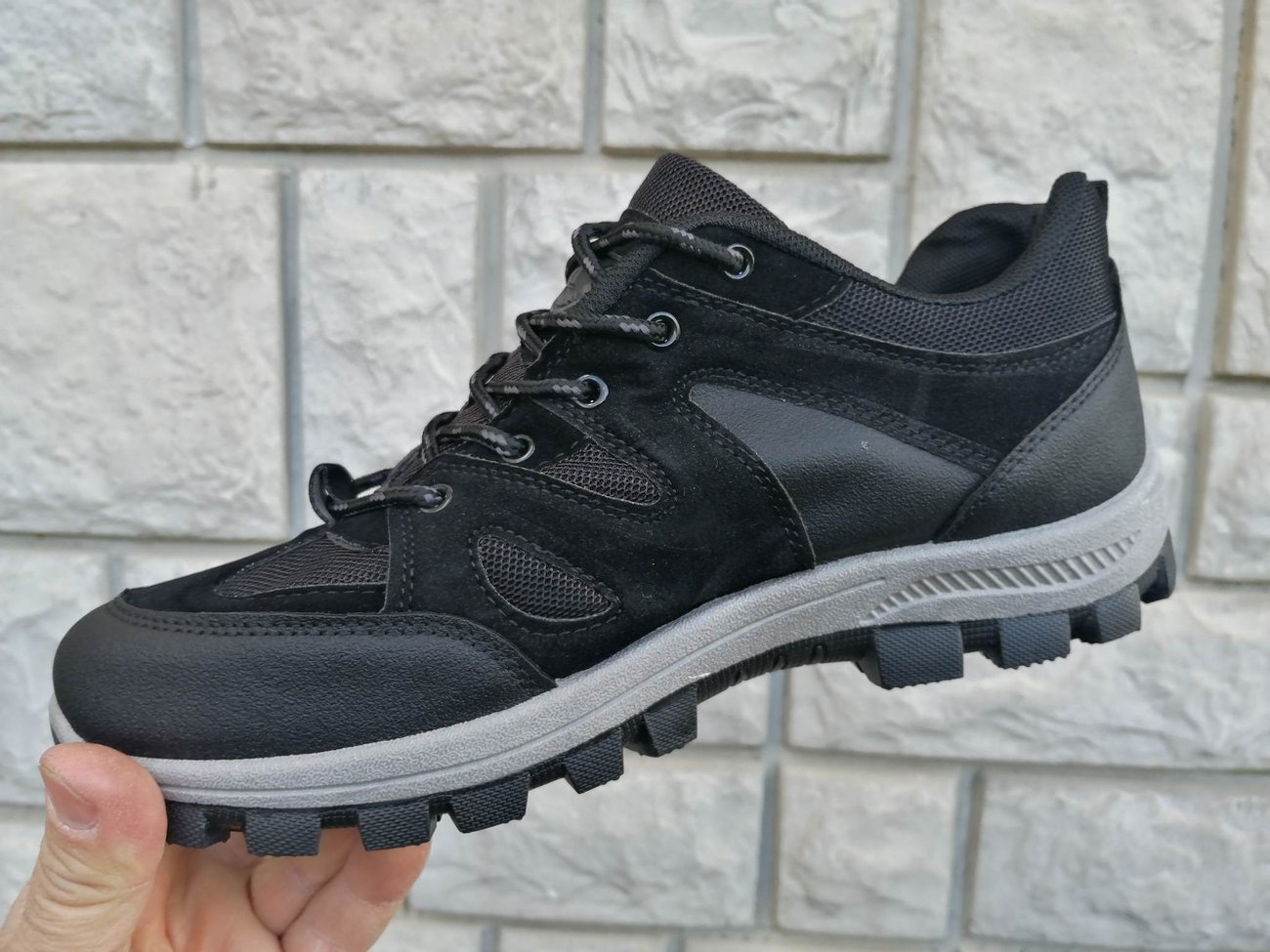 Мъжки маратонки с гумено директно излято ходило в черно, мод.02- CAIDAI ...