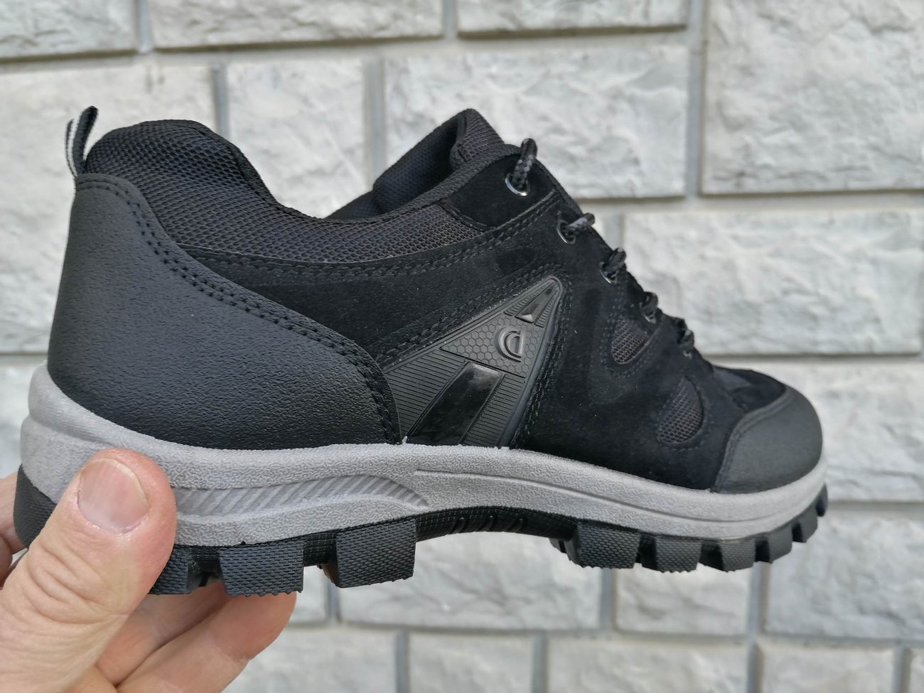 Мъжки маратонки с гумено директно излято ходило в черно, мод.02- CAIDAI ...