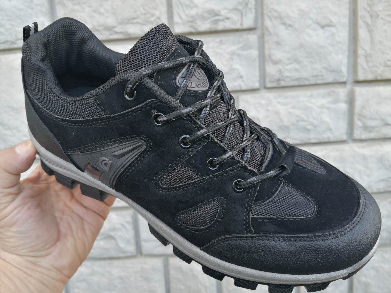 Мъжки маратонки с гумено директно излято ходило в черно, мод.02- CAIDAI ...