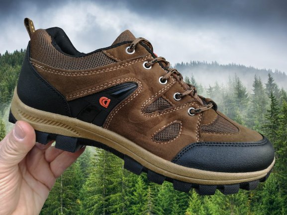 Мъжки маратонки с гумено директно излято ходило в кафяво, мод.02 ...