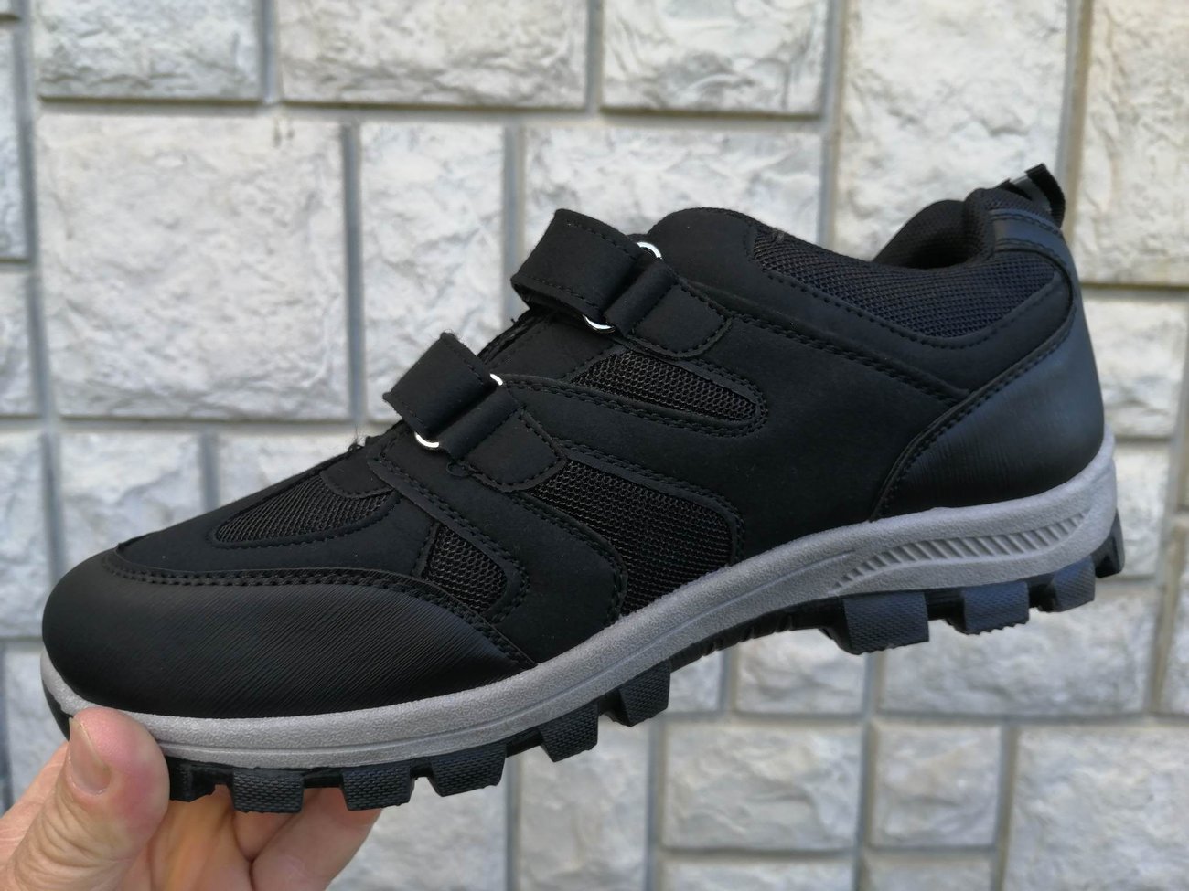 Мъжки маратонки с лепенки велкро в черно, мод.04- CAIDAI | МИБО7 ...