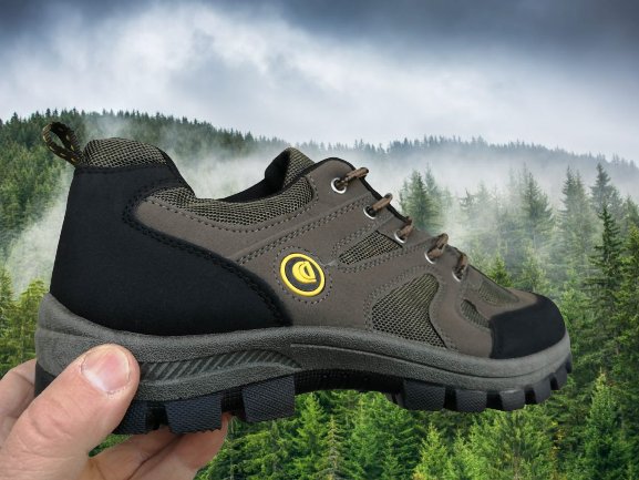 Мъжки маратонки с гумено директно излято ходило в зелено, мод.01 ...