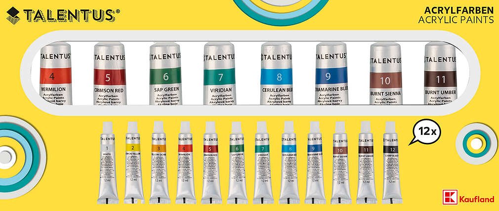 Акрилни, Акварелни бои или Пастели Talentus | Kaufland | Oferta.bg
