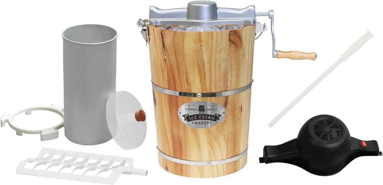 Машина за сладолед 2в1 Elite Gourmet Eim916 6л Ice Cream Gelato италиански сладолед Занаятчийски